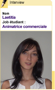 Job étudiant : animateur commercial : Laetitia témoigne